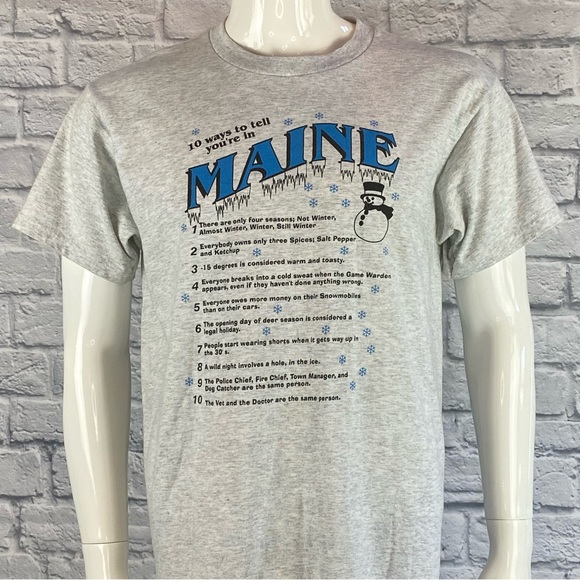 Fruit of the Loom | Shirts | Vintage 99s Maine Humor Funny Tourist Tee ...